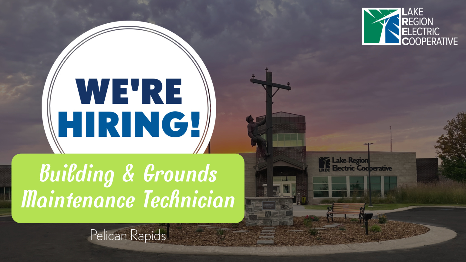 We’re Hiring: Building & Grounds Maintenance Technician - Lake Region ...